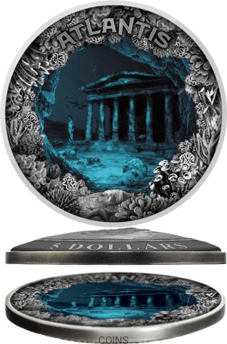 ATLANTYDA - ATLANTIS, 5 dolarów Niue 2oz COINS